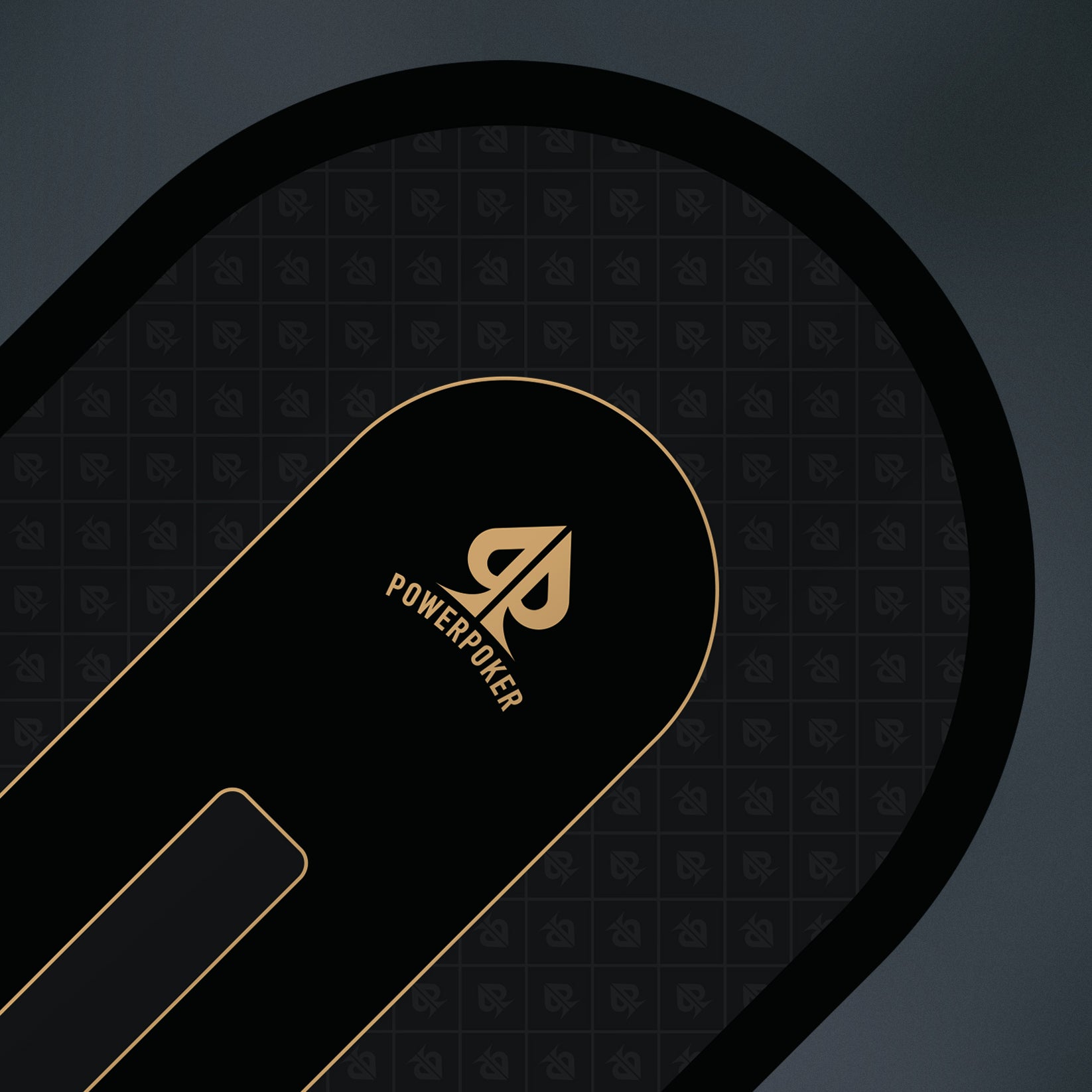 PowerPoker black poker mat Pro BLACK XXL - professional poker table mat ...